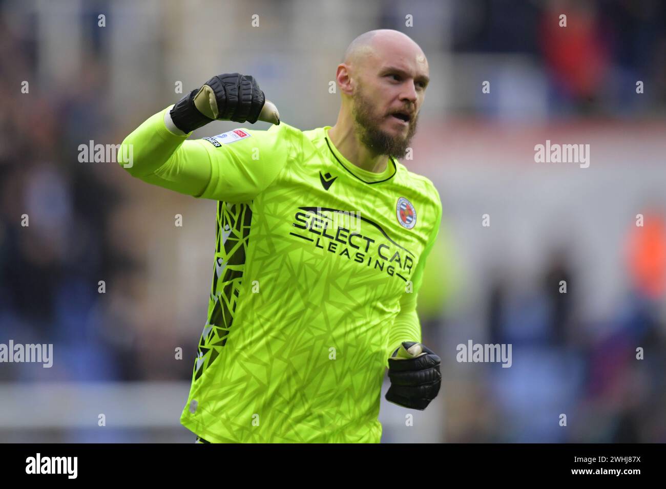 Reading, England. 10th Feb 2024. David Button of Reading FC celebrates ...