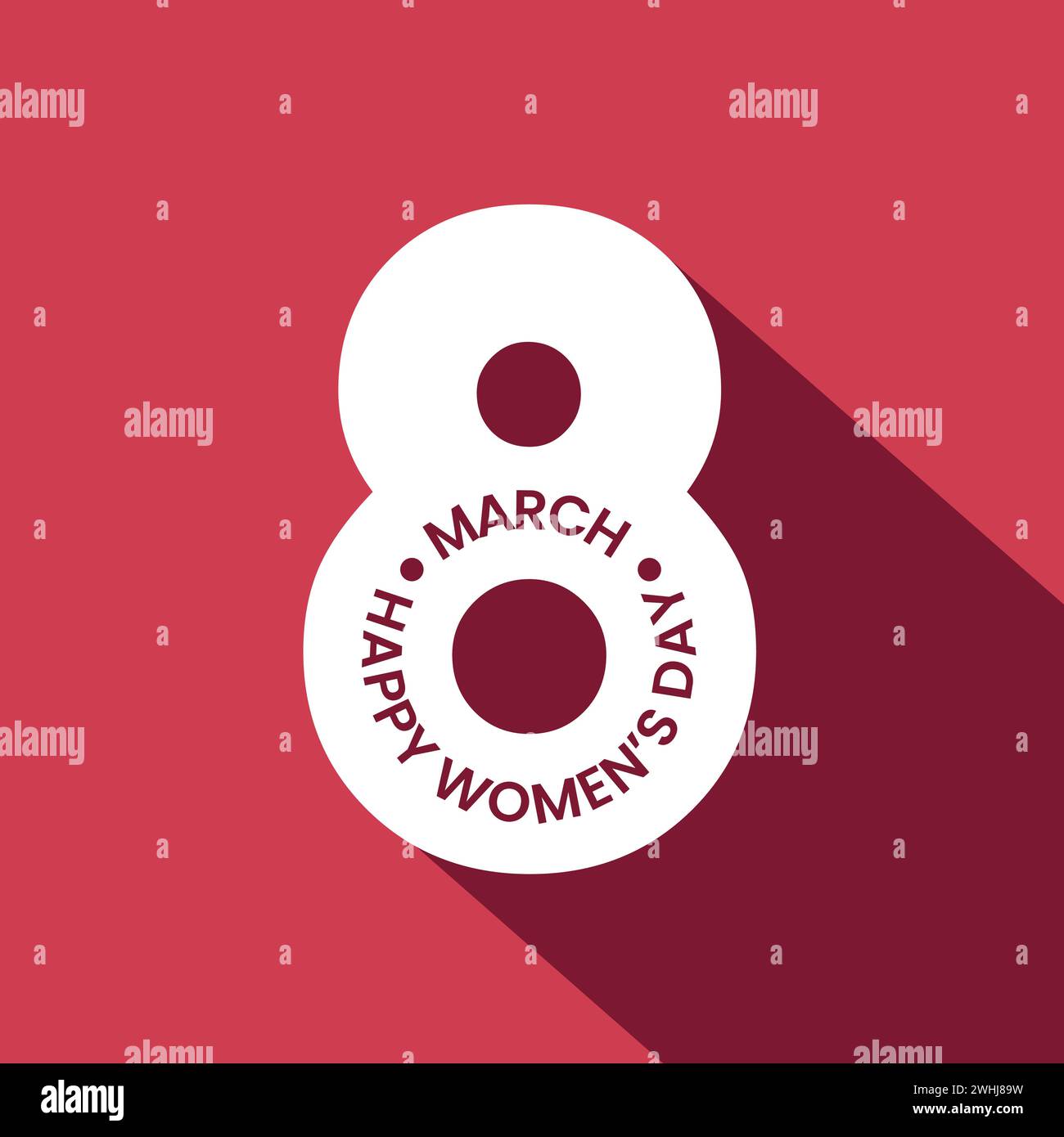 8 march vector typography greeting card for International Women's Day ...