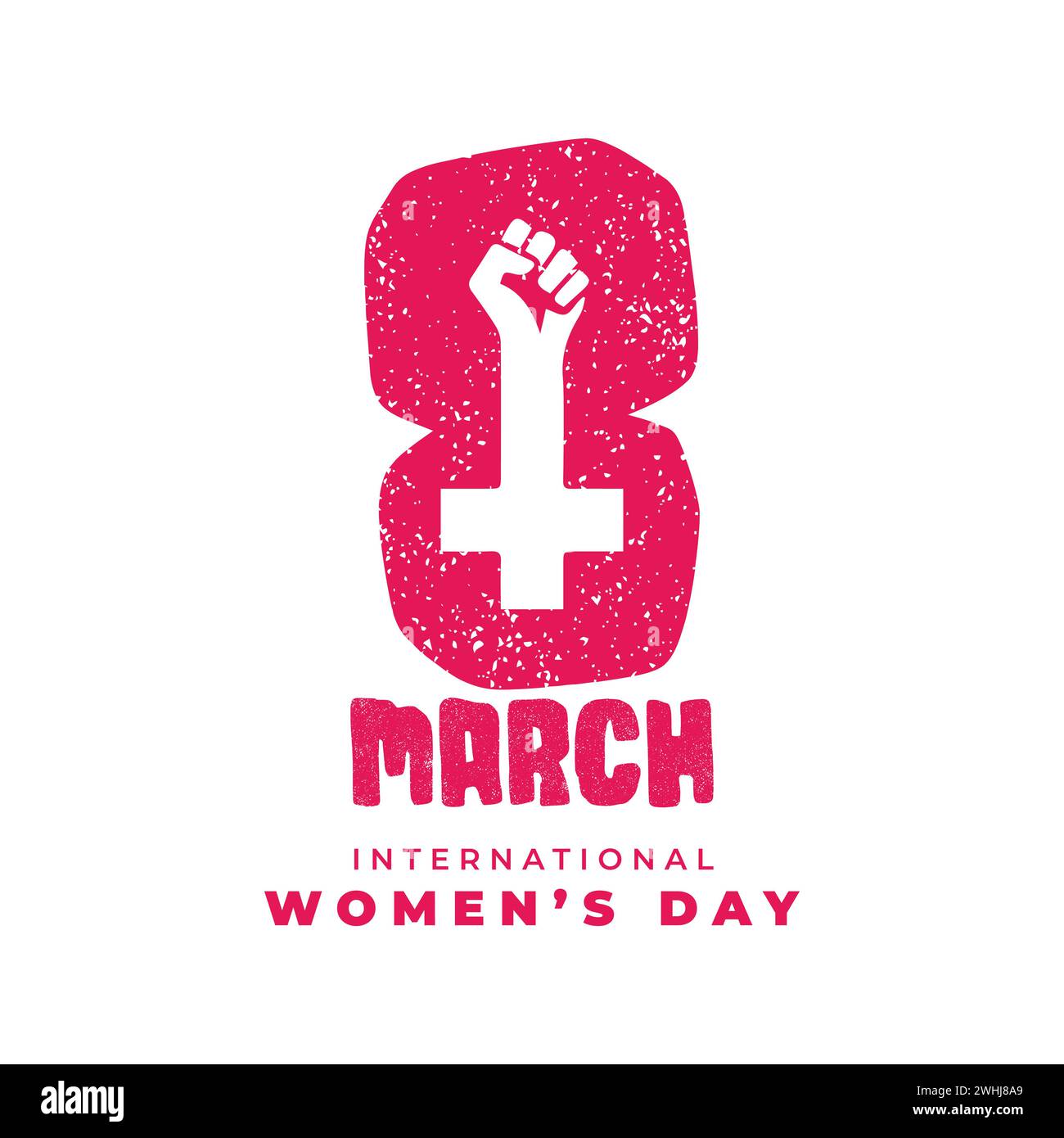 8 march vector typography greeting card for International Women's Day ...