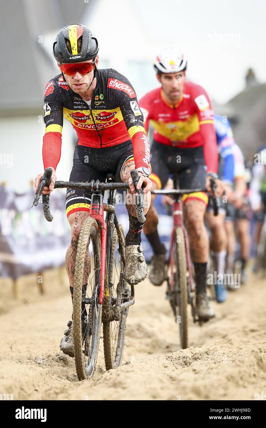 Belgian Eli Iserbyt pictured in action during the men elite race of the ...