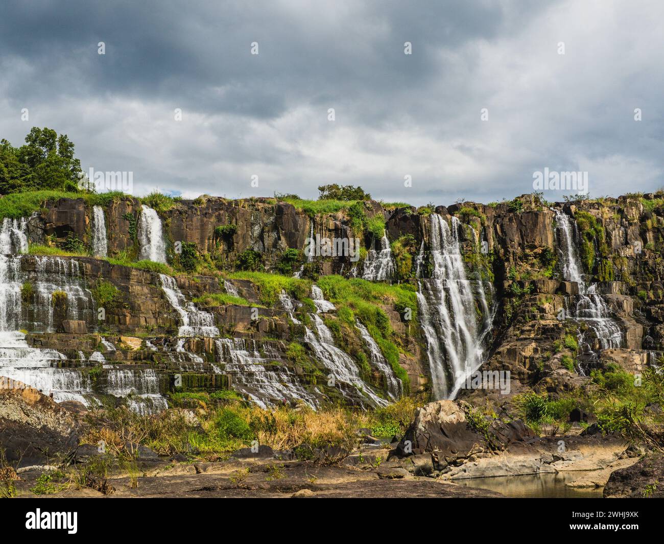 Amazing Pongour waterfall in Vietnam, Da Lat. Travel concept ,wonderful ...