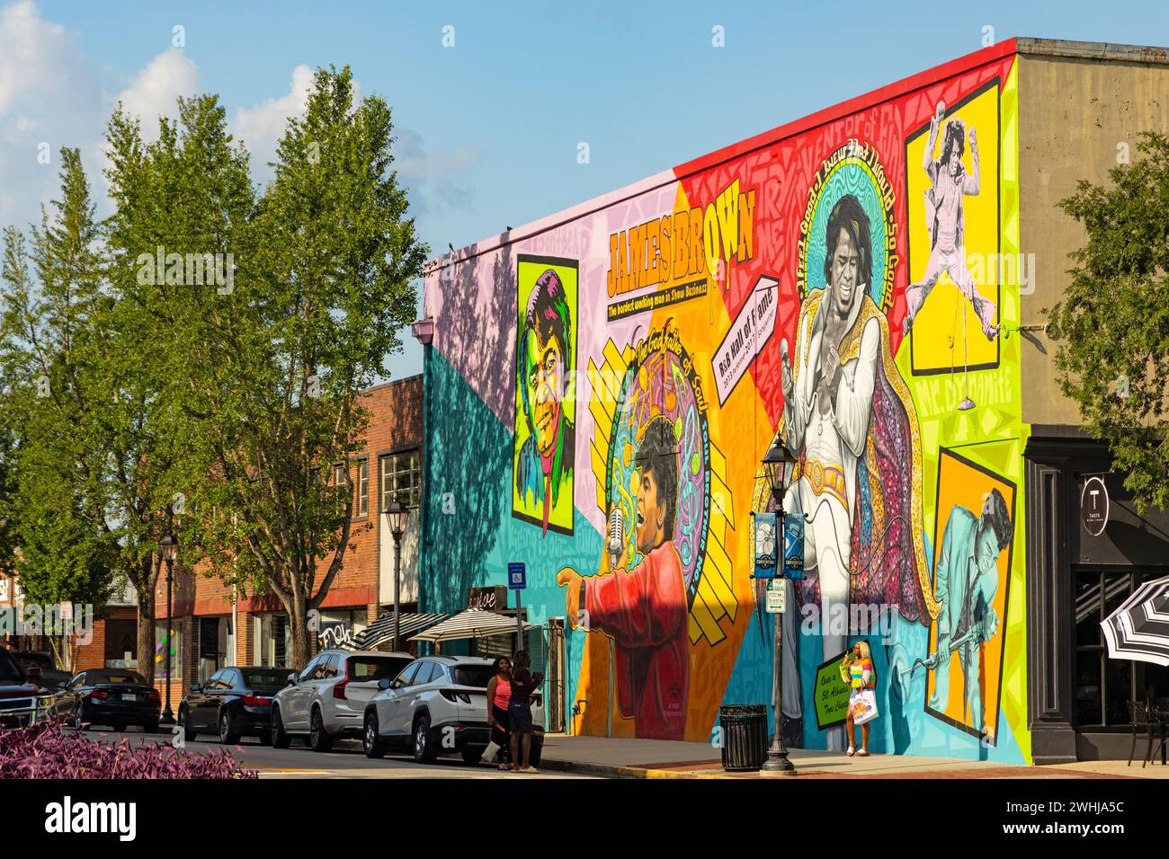 Sprit of Funk - James Brown mural in Augusta in Georgia Stock Photo - Alamy