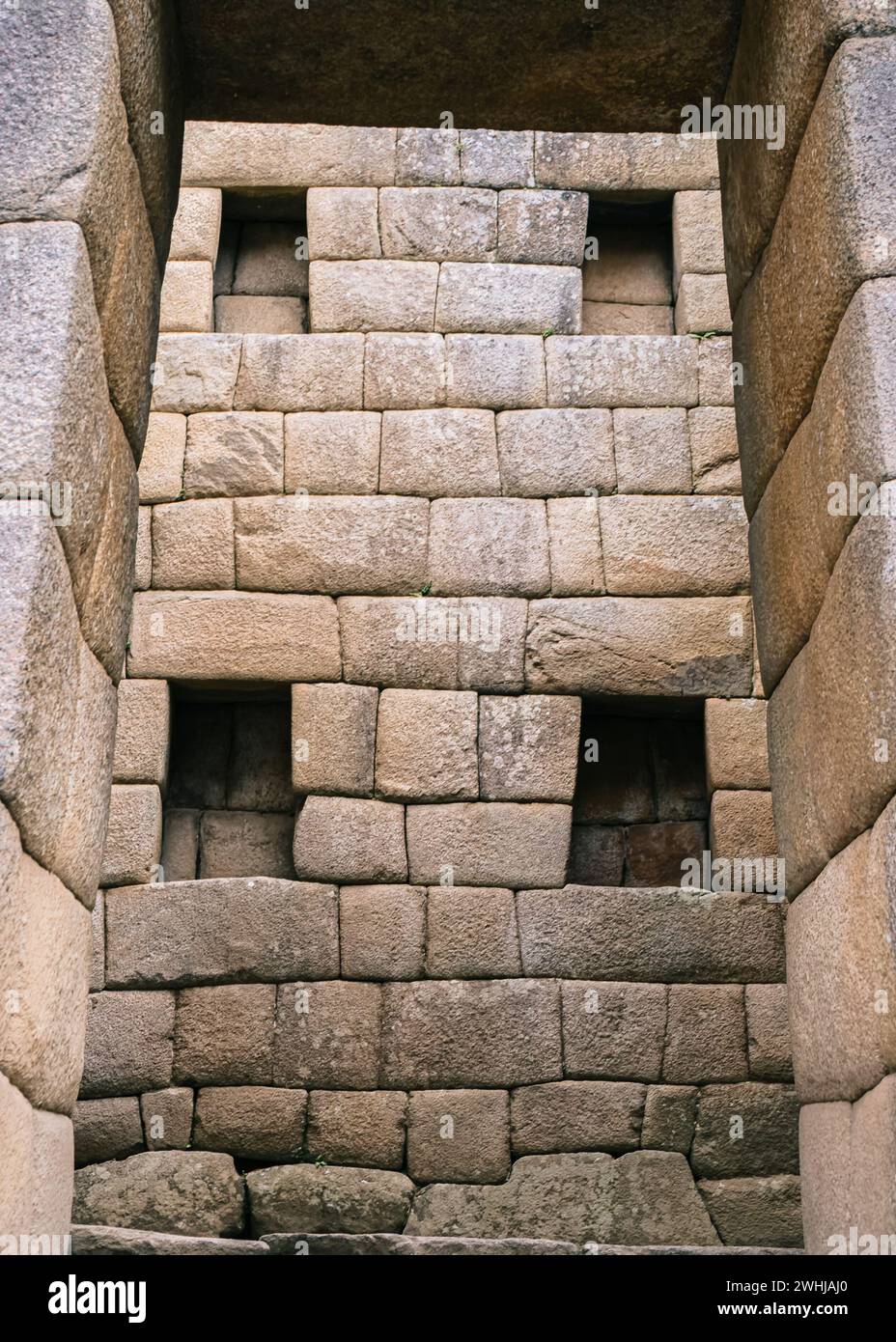 Ancient stone mastery at Machu Picchu (Urubamba, Cusco, Peru Stock ...