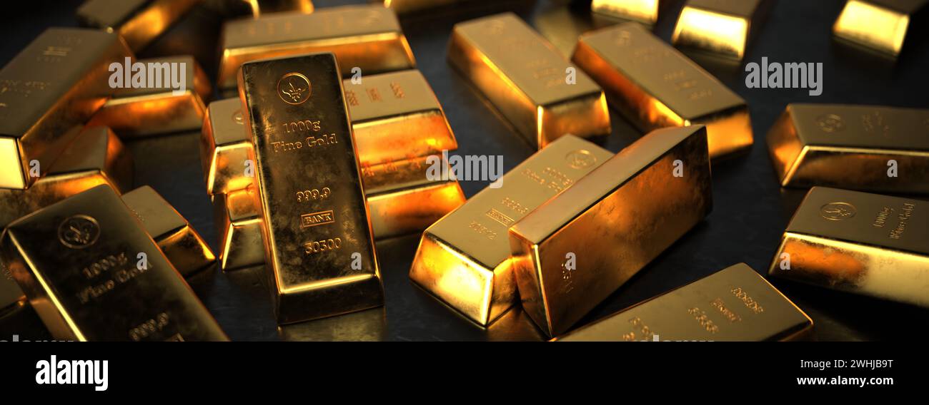 Fine Gold Bars 1000g Stock Photo - Alamy