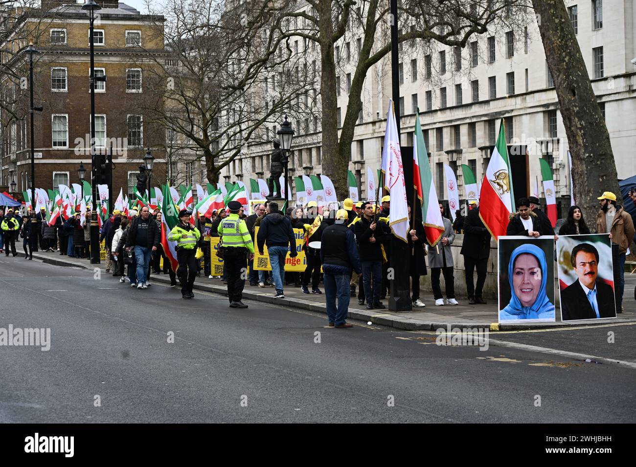 London, UK. 10th Feb, 2024. The Iranian community (AWYAF) held a ...