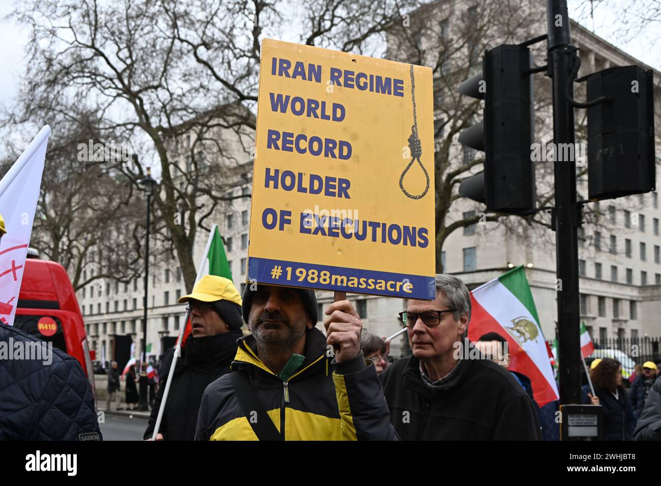 London, UK. 10th Feb, 2024. The Iranian community (AWYAF) held a ...