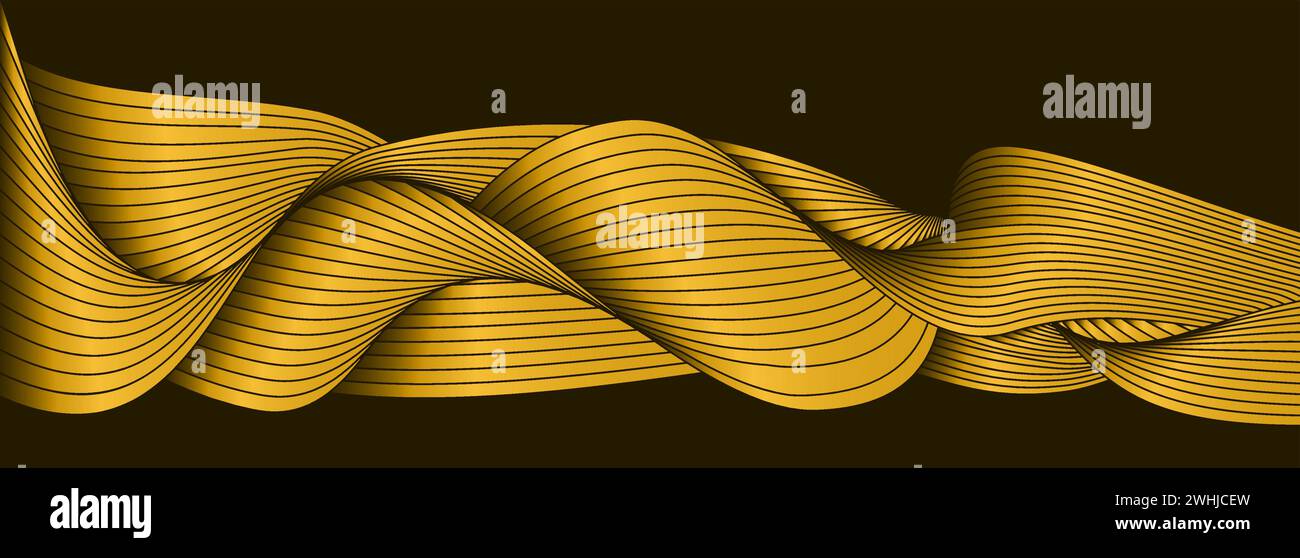 A colorful wave. Gradient design of a sinuous line. Vector illustration ...