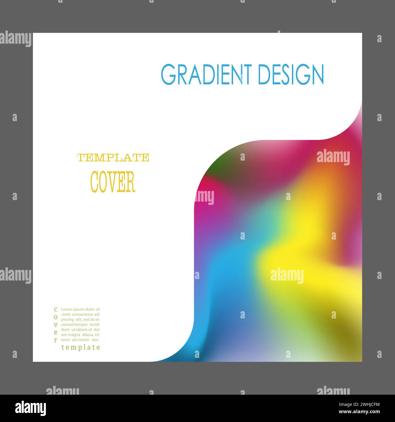 backgrounds with a colorful gradient. Layout for the cover, brochure ...