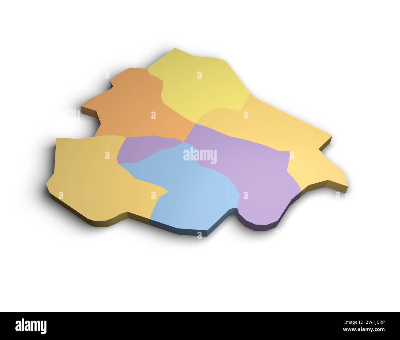 3d Andorra color map illustration white background isolate Stock Photo ...