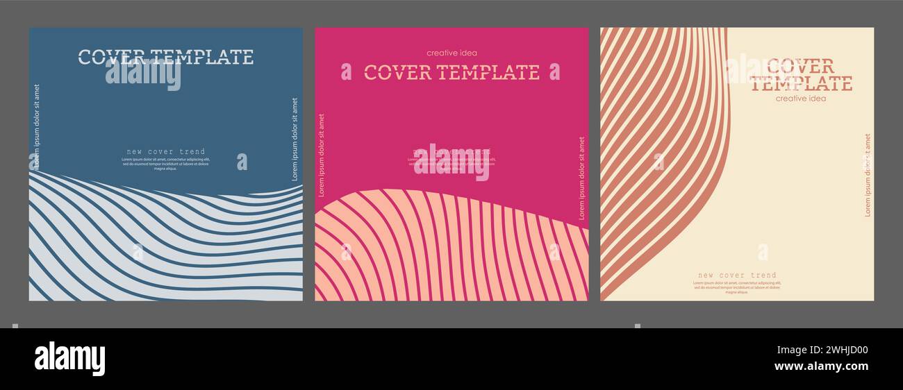 The design of the lines. A template for trending covers, banners ...