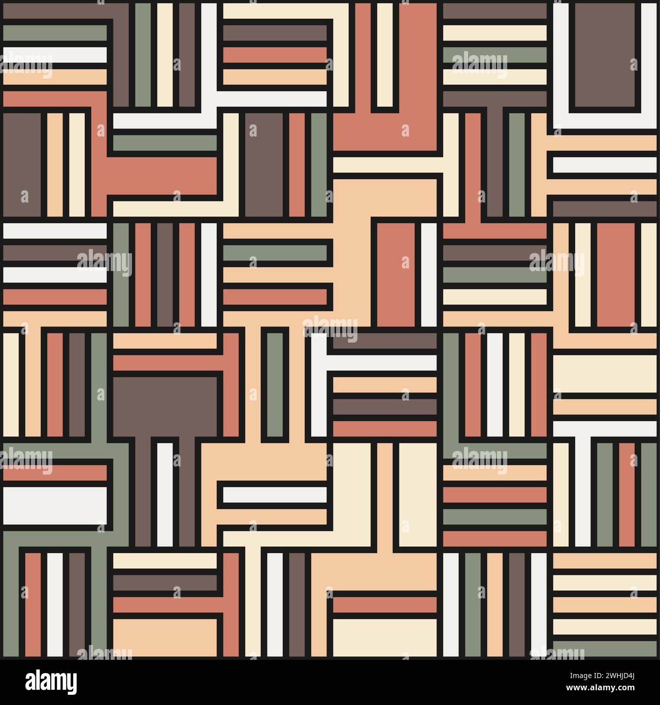 Seamless pattern of vertical and horizontal lines. Color design of ...