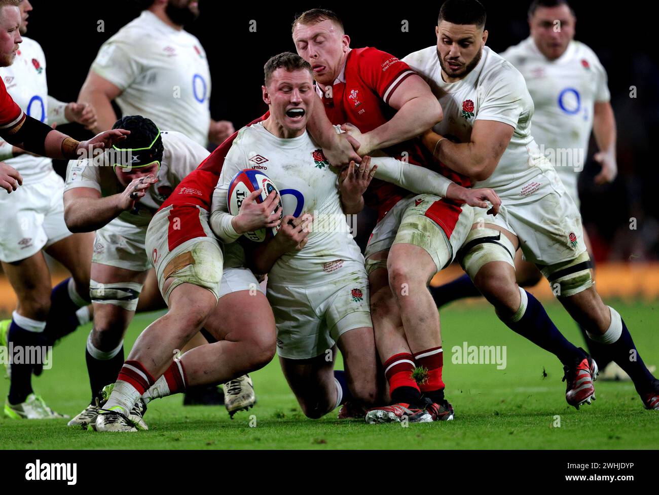 London, England. 10th February, 2024. England's Fraser Dingwall is ...