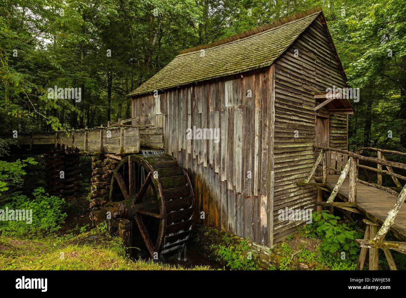 Old Grist Mill in Cades Cove in the Great Smoky National Park in ...