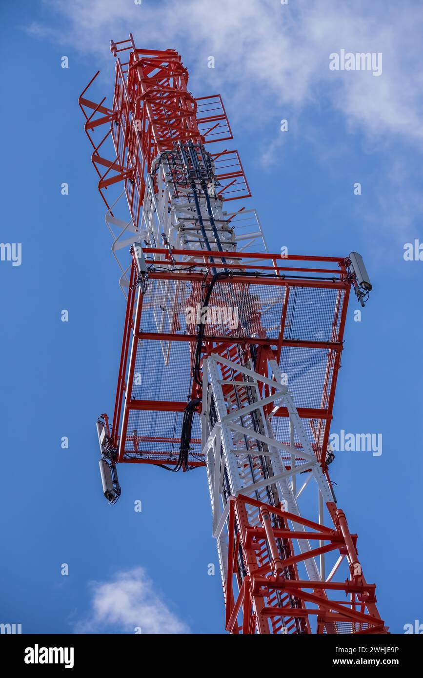 Red and White Tower Stock Photo - Alamy