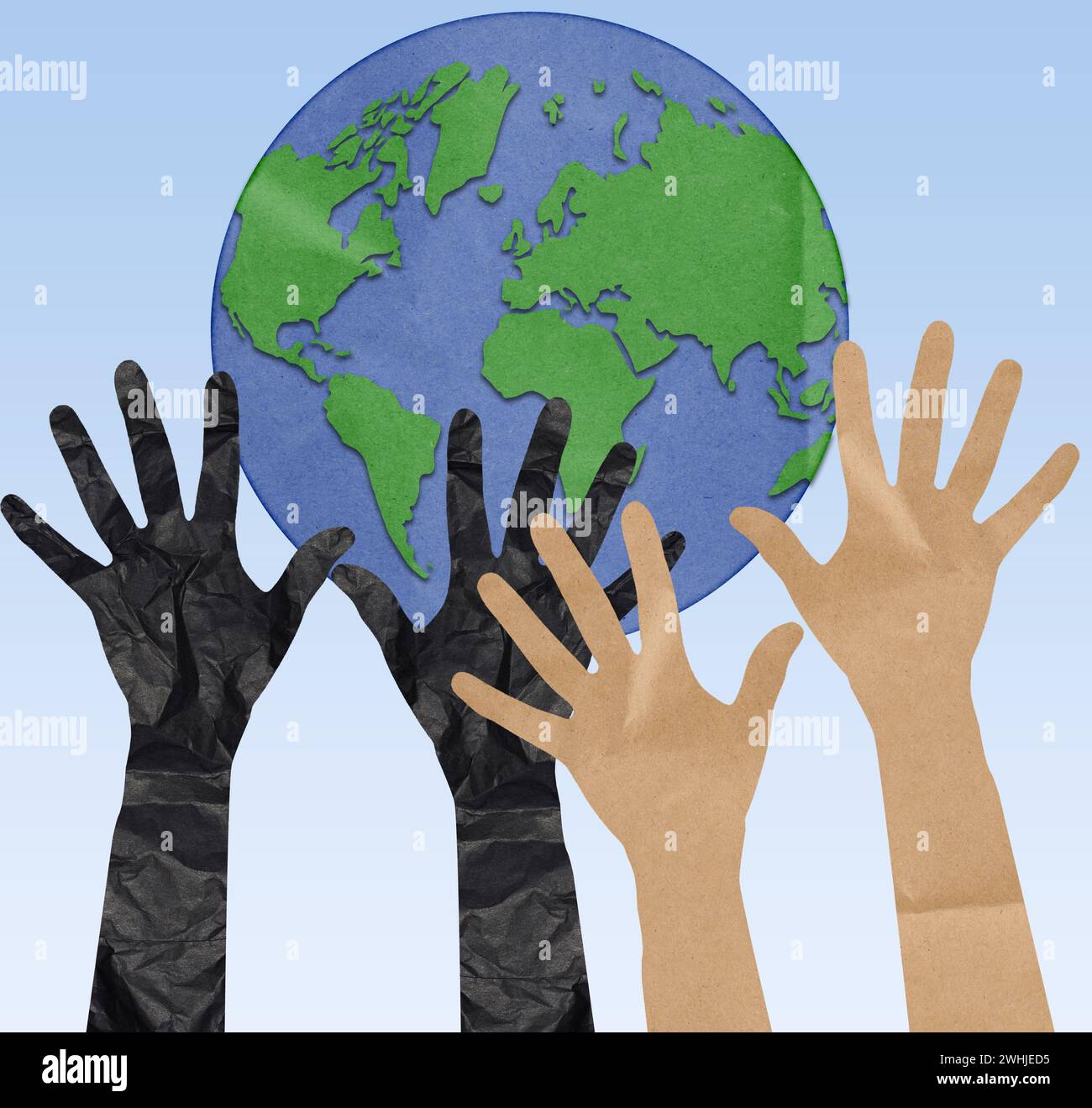 Human shape with raised hands hi-res stock photography and images - Alamy