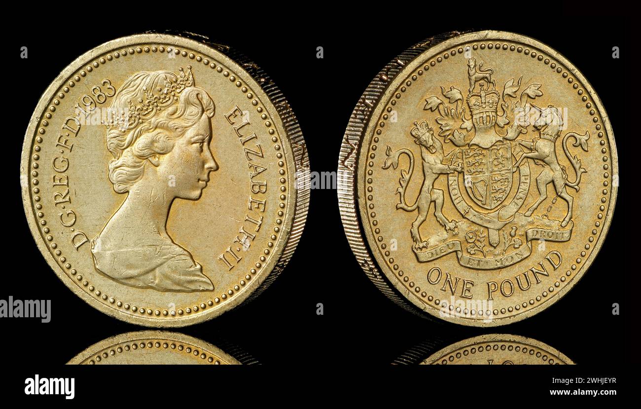 1983 coat of arms pound coin hi-res stock photography and images - Alamy