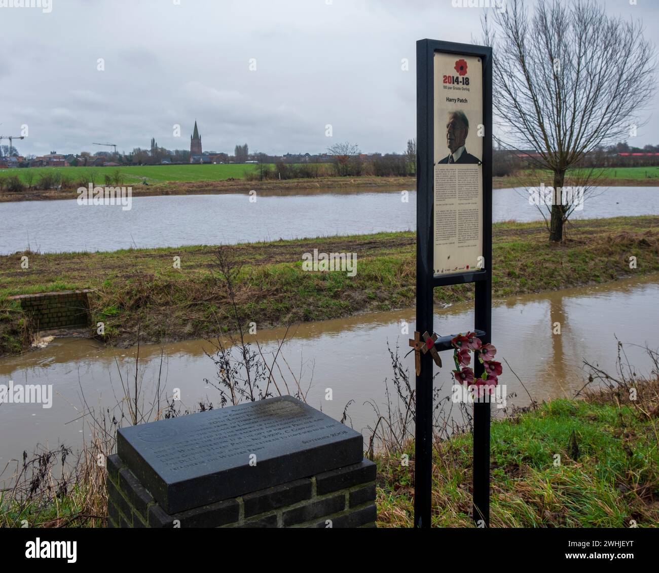 Harry Patch Memorial. Langemark-Poelkapelle, near Ypres Stock Photo - Alamy
