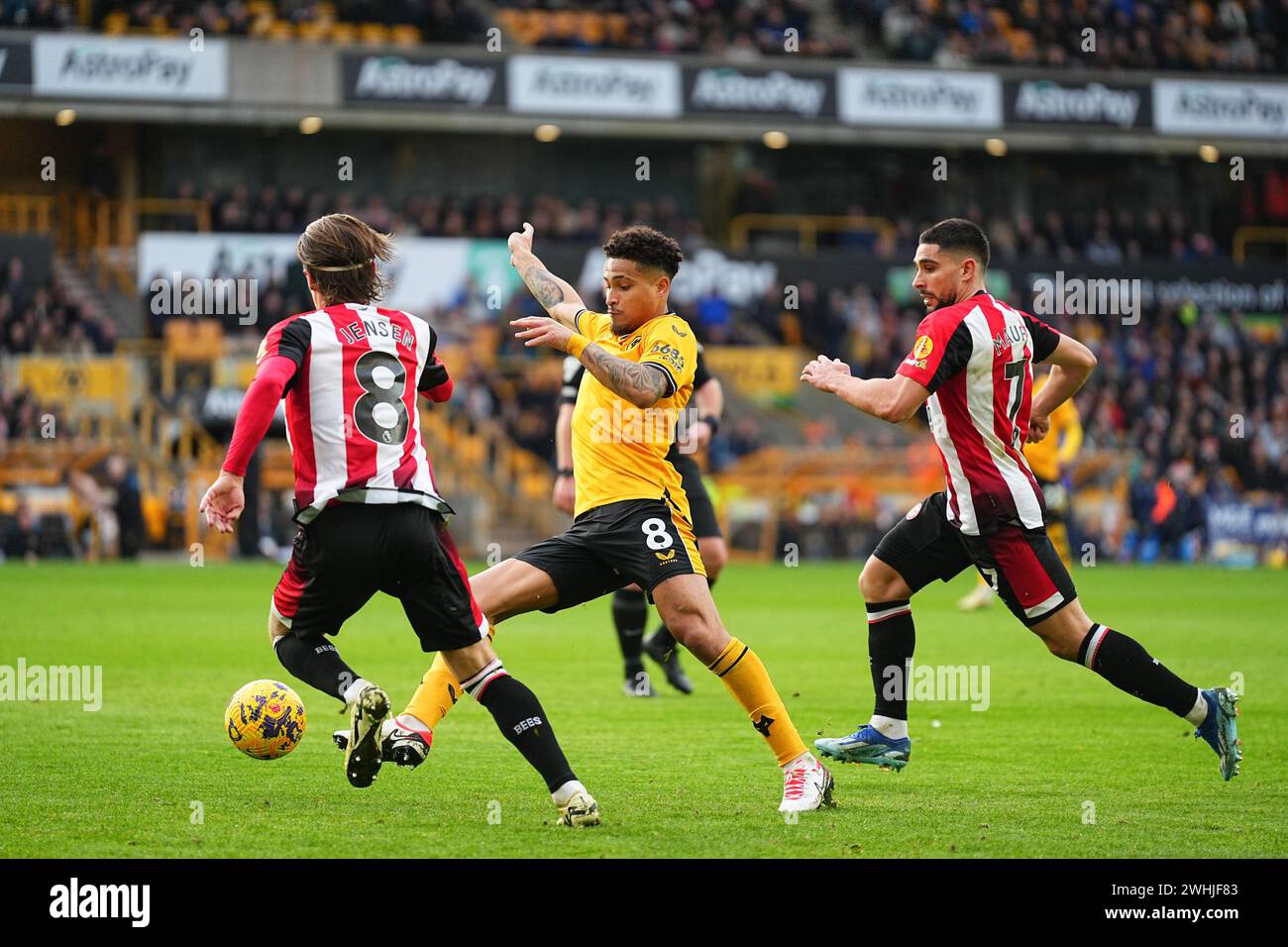 Wolverhampton, UK. 10th Feb, 2024. Joao Gomes of Wolverhampton ...