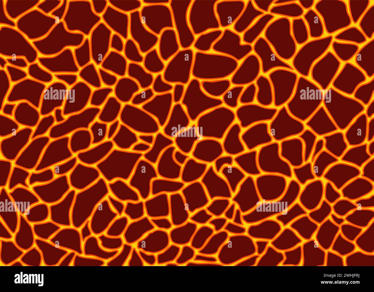 Magma or volcanic lava texture background, flat vector illustration Stock Vector Image & Art - Alamy