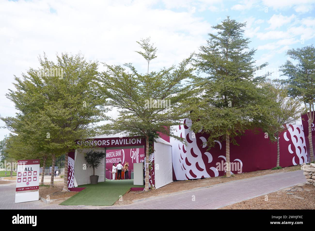 Sponsors of Commercial Bank Qatar Masters 2024 Stock Photo - Alamy