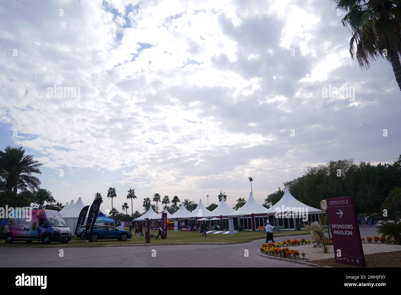 Sponsors of Commercial Bank Qatar Masters 2024 Stock Photo - Alamy