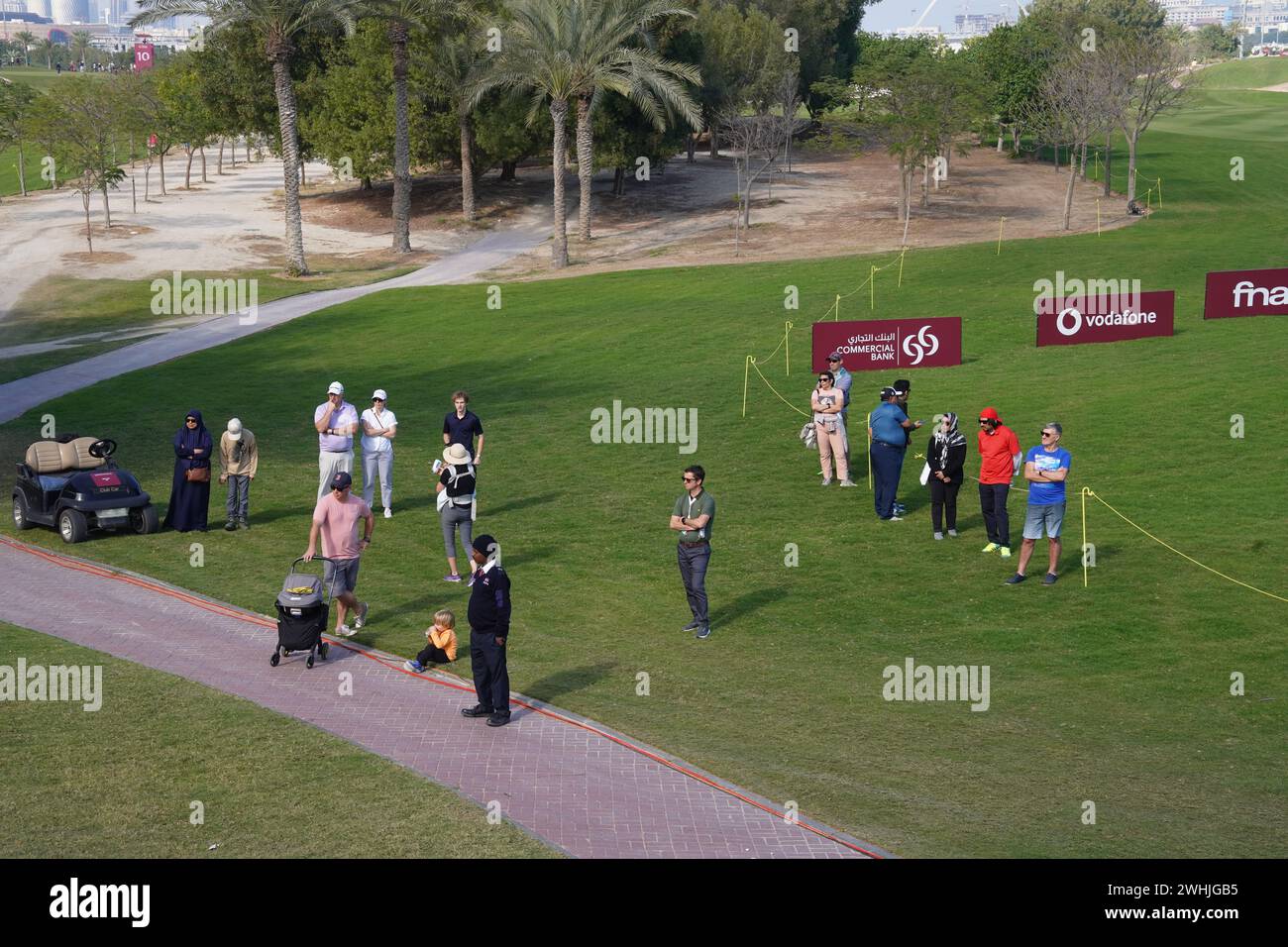 Crowd at the Commercial Bank Qatar Masters 2024 Stock Photo - Alamy
