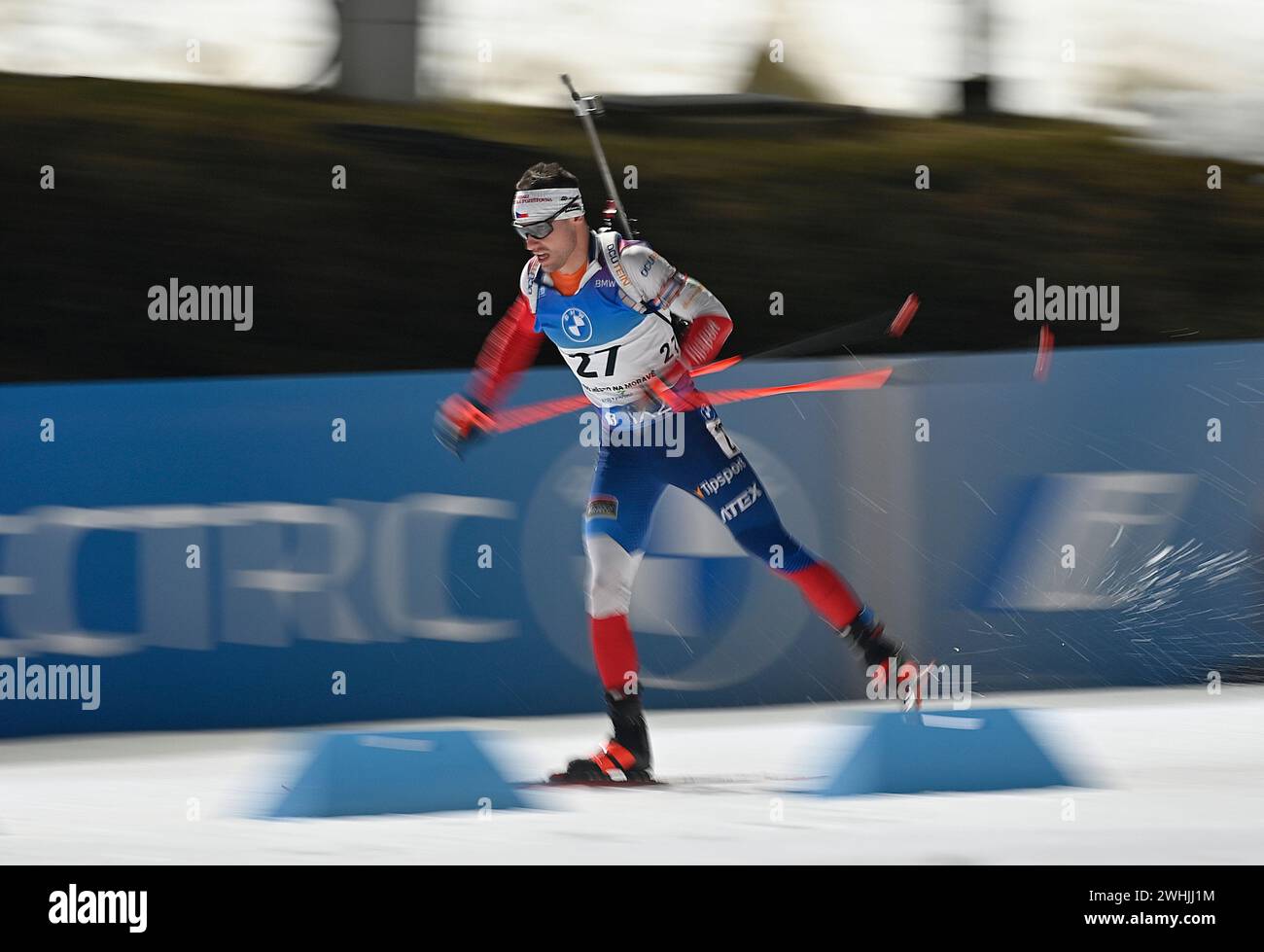 Michal Krcmar of Czech Republic competes in the men's 10 km sprint ...