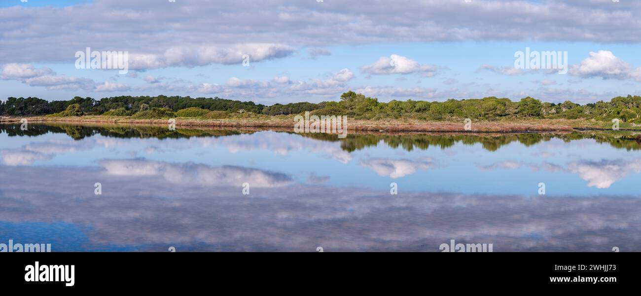 Sa Vall salt lake Stock Photo - Alamy