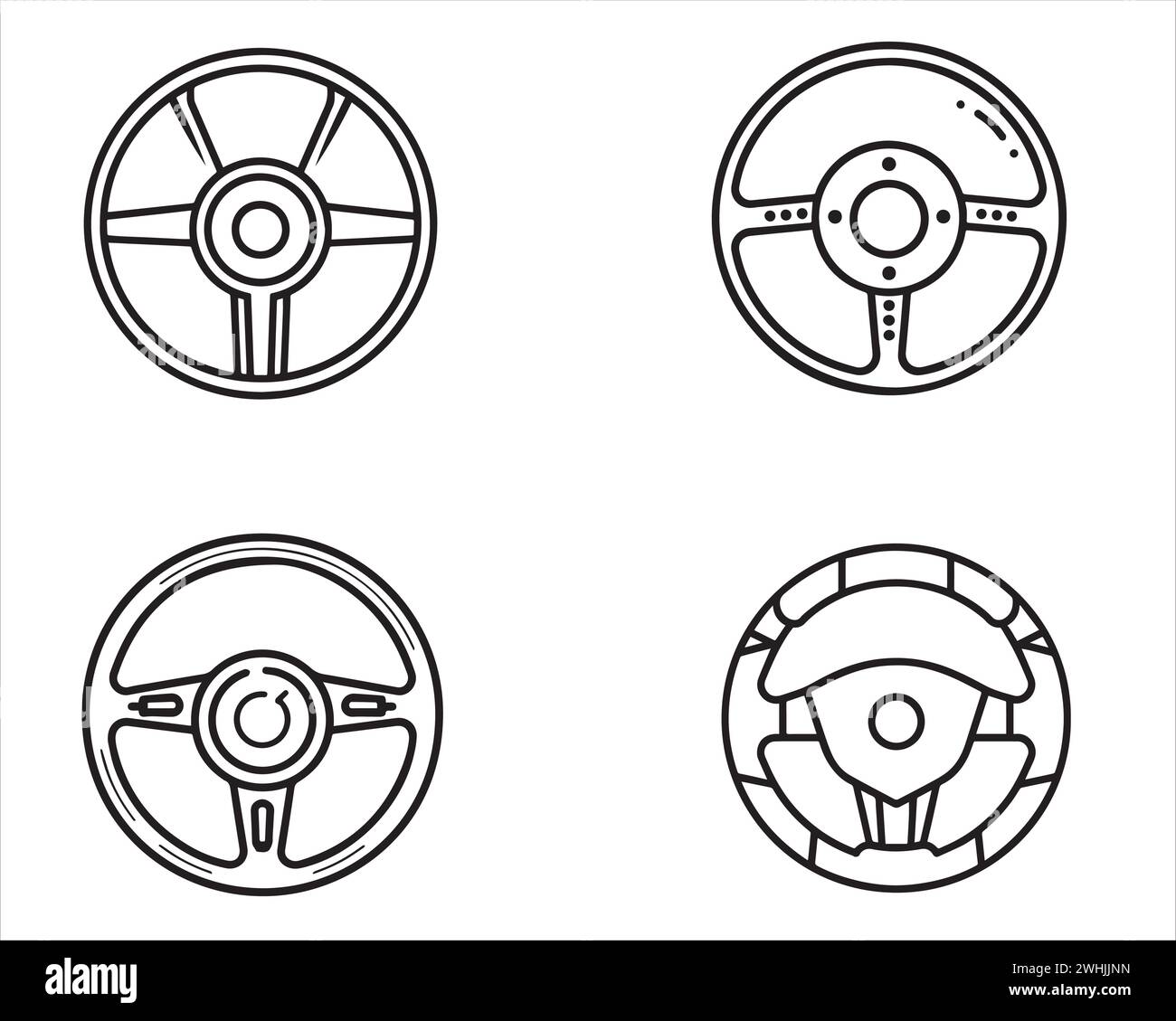 Car no steering wheel Stock Vector Images - Alamy