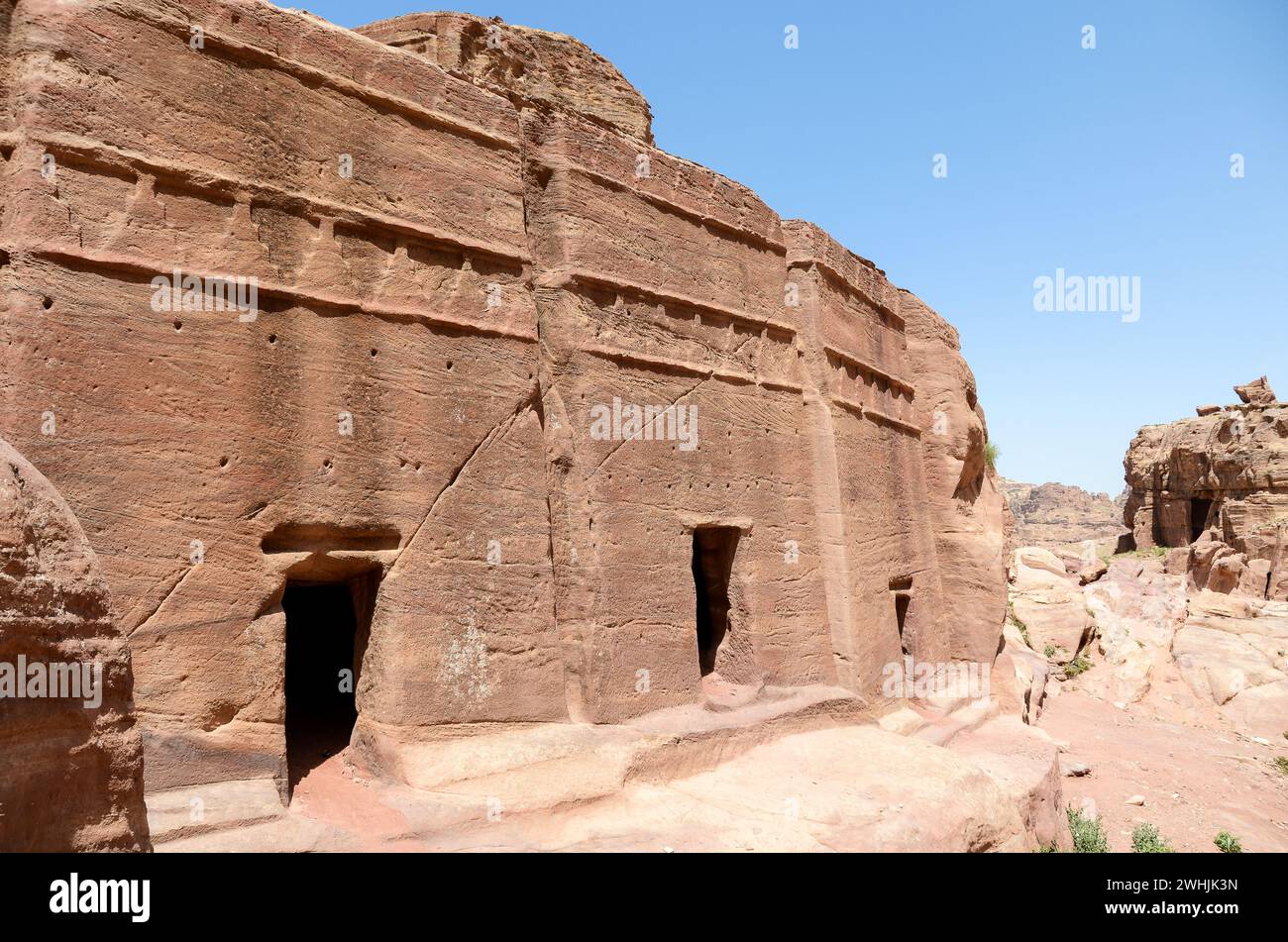 ancient constructions in petra, jordan Stock Photo - Alamy