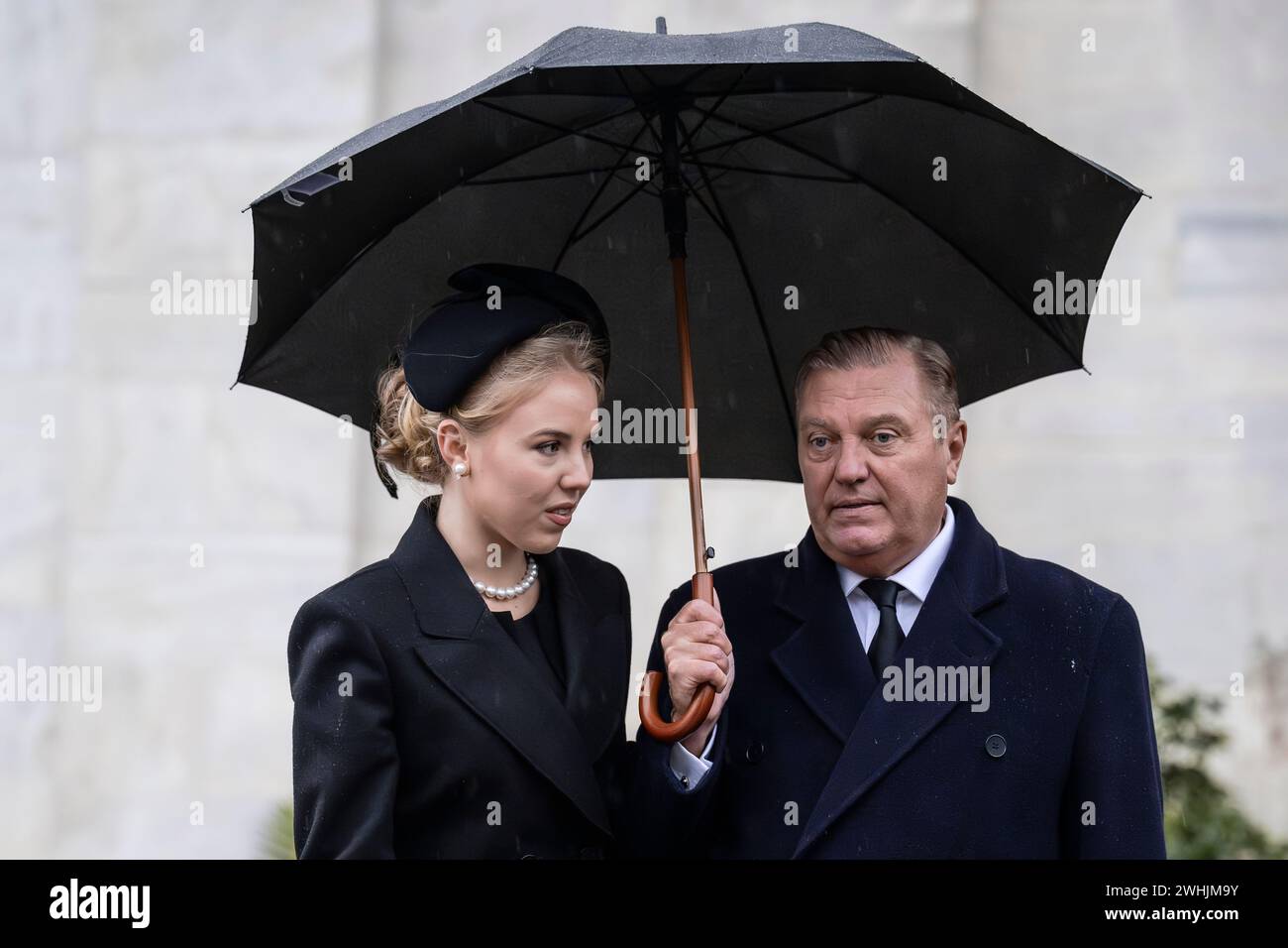 Turin, Italy. 10 February 2024. Prince Carlo of Bourbon-Two Sicilies (R ...