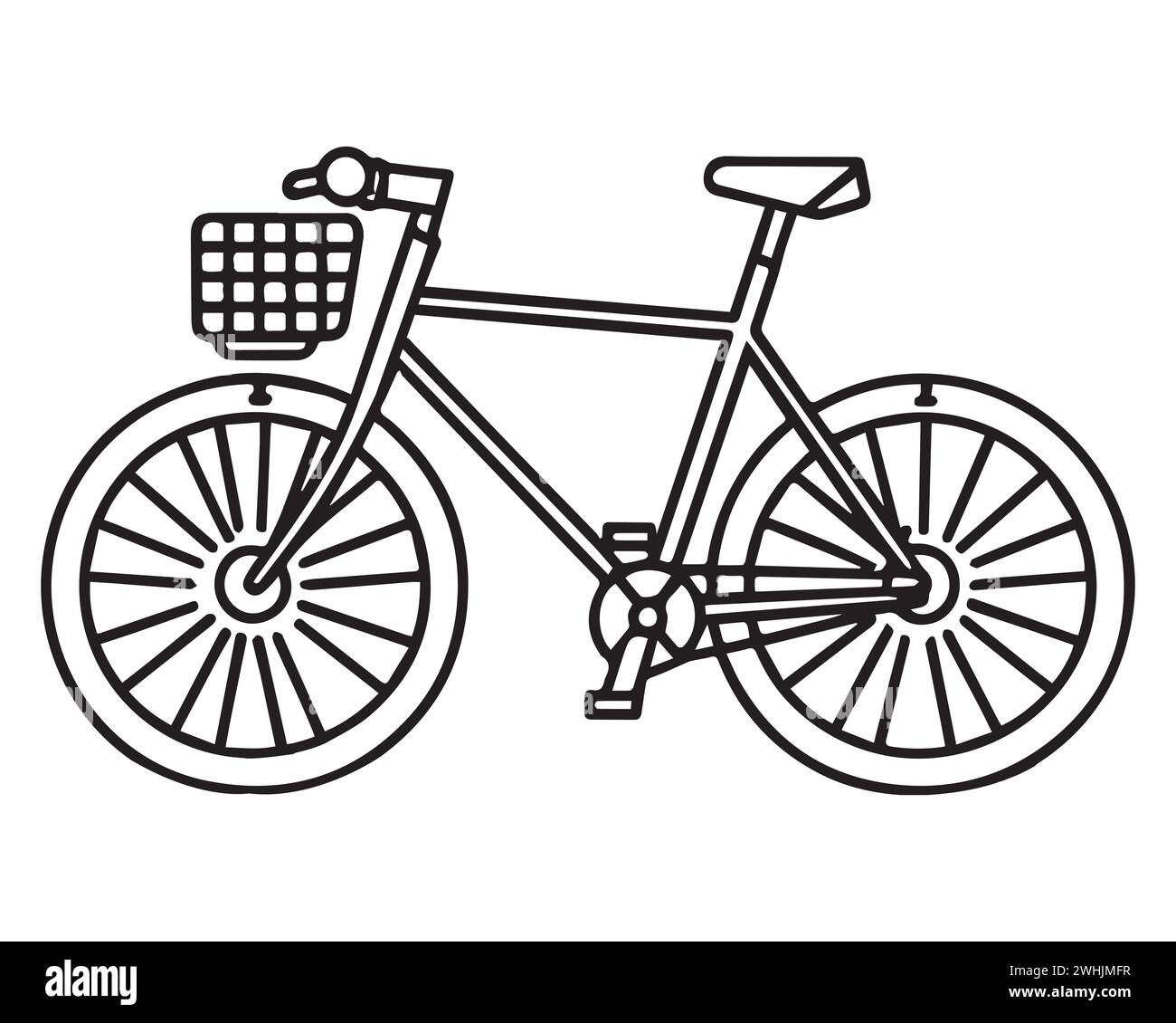 Silhouette on bicycle Stock Vector Images - Alamy