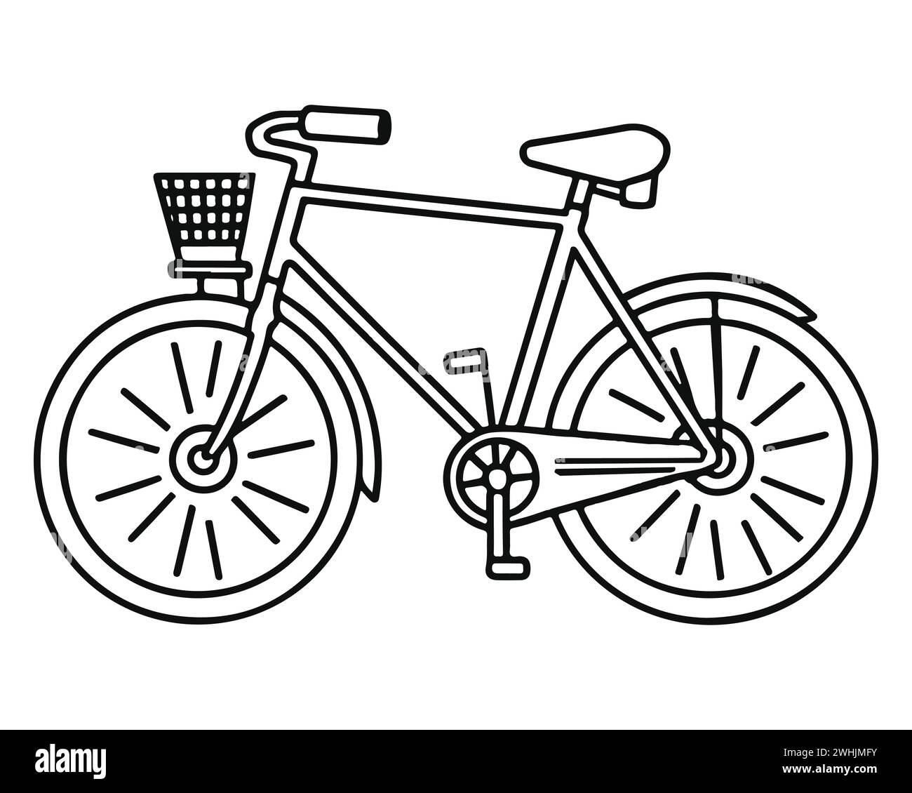 Silhouette on bicycle Stock Vector Images - Alamy