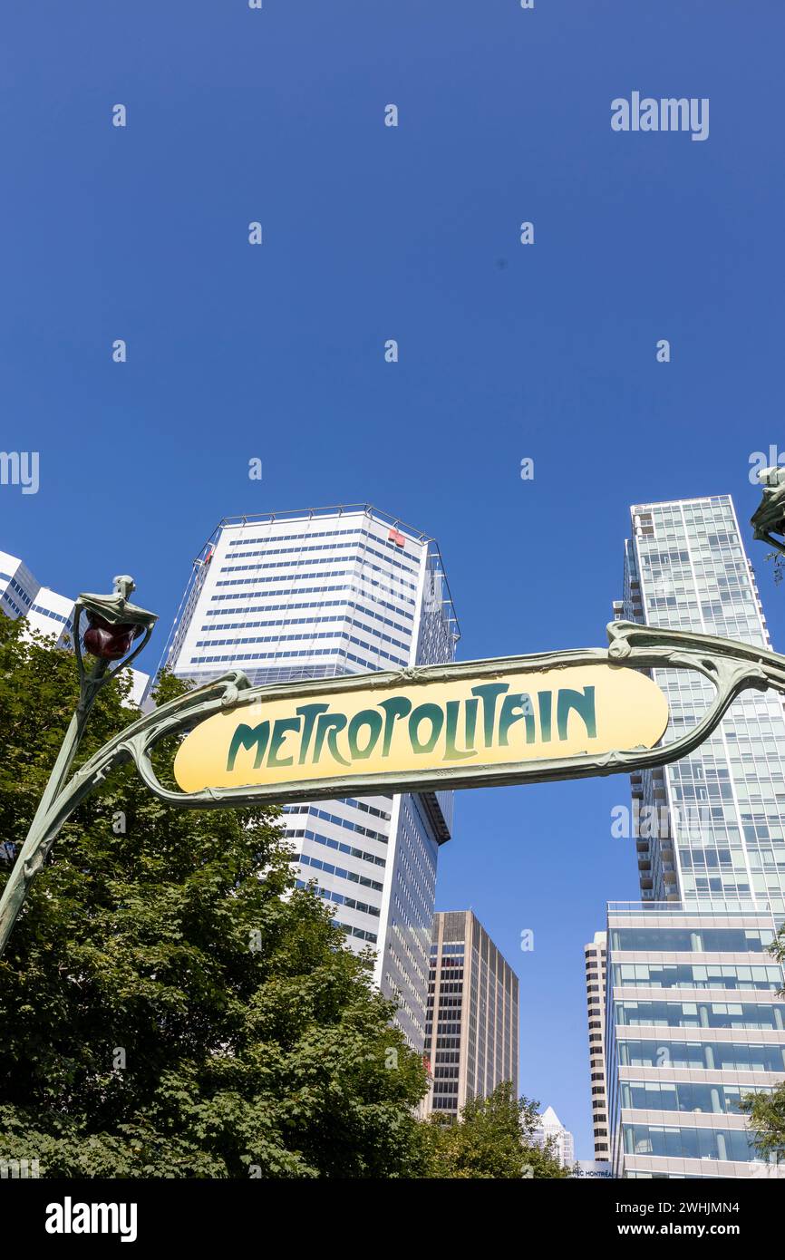 Montreal, Canada - aug 09 2023 - Ornate Art Nouveau French metro gate ...