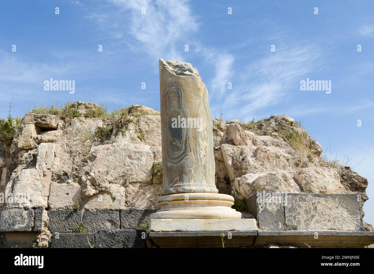 Um Qays ruins in Jordan Stock Photo - Alamy