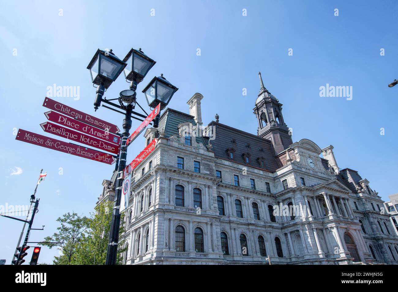 Montreal City Hall wide angle, Montreal city hall is a French Empire ...