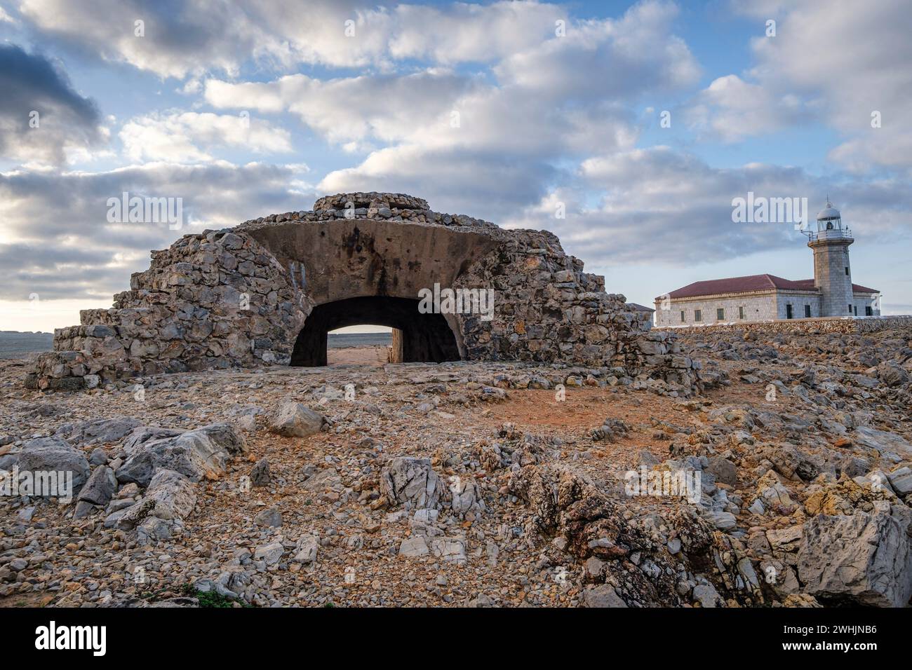 Punta Nati cape lighthouse Stock Photo - Alamy