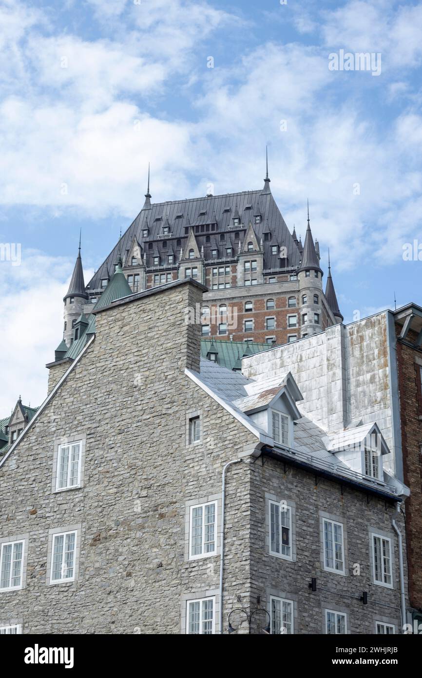 View of ancient architecture of Quebec City. As the capital of the ...
