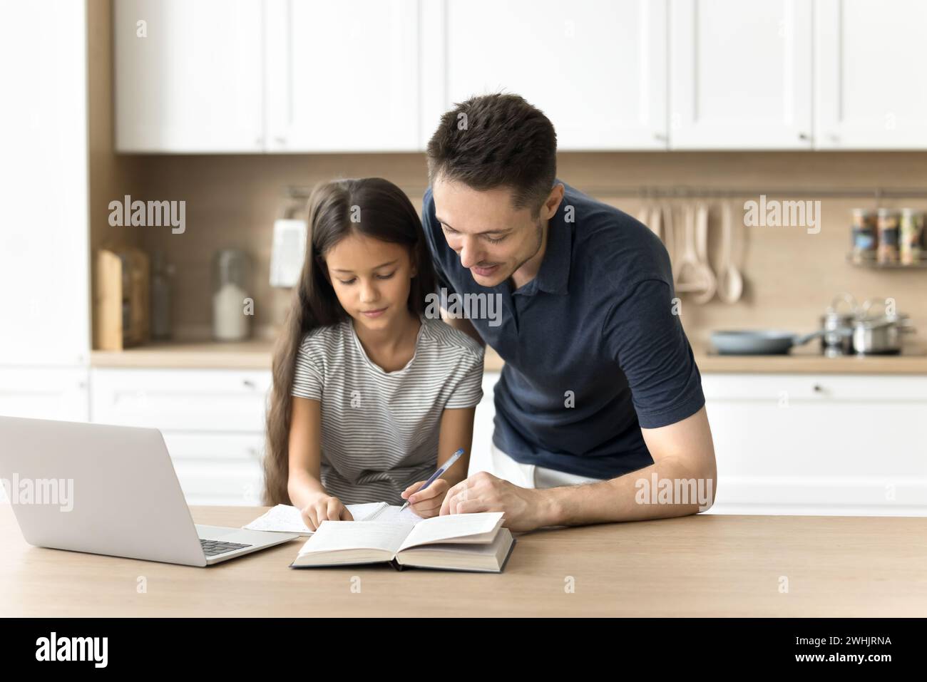 Primary child homework kitchen hi-res stock photography and images - Alamy