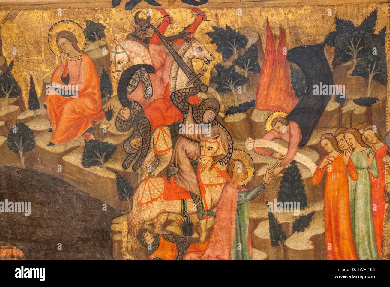 Warriors and devil Stock Photo - Alamy