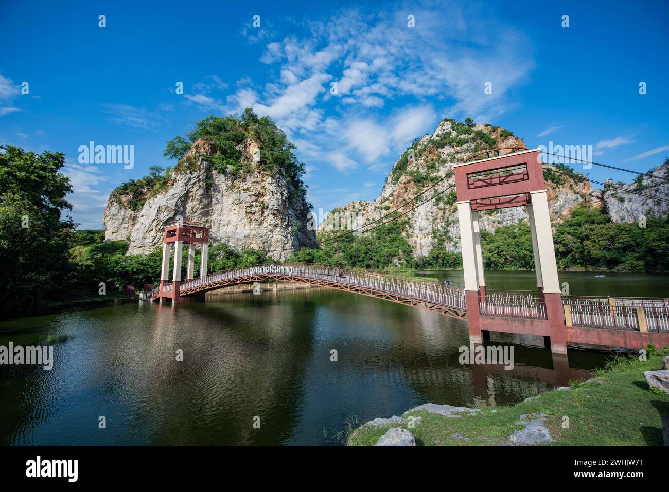 Landscape of Hin Khao Ngu Natural Park at Village of Tambon Ko ...