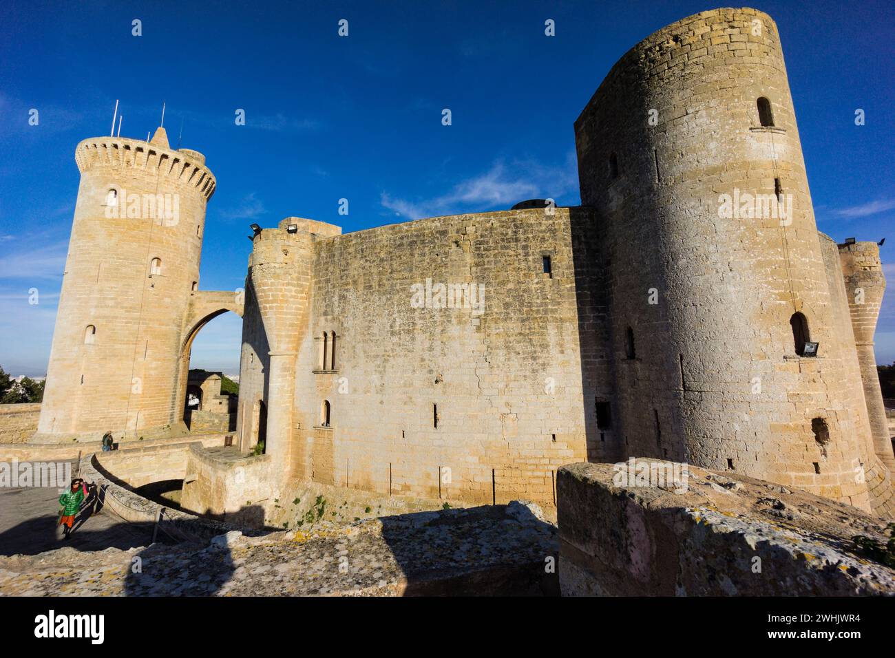 Bellver Castle (XIV century Stock Photo - Alamy