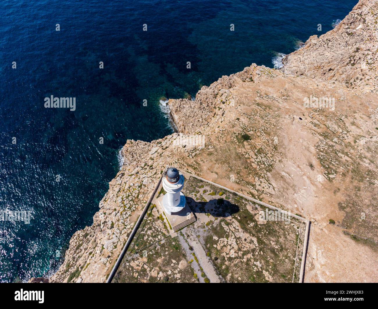 Cap Barbaria lighthouse Stock Photo - Alamy