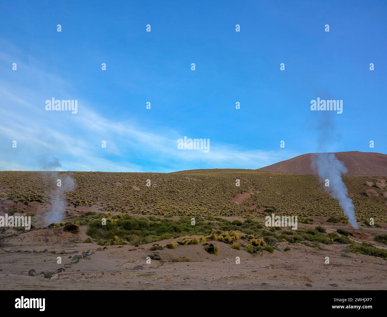 Geyser del Tattio, a chain of geyser connected with the famous Tattio ...