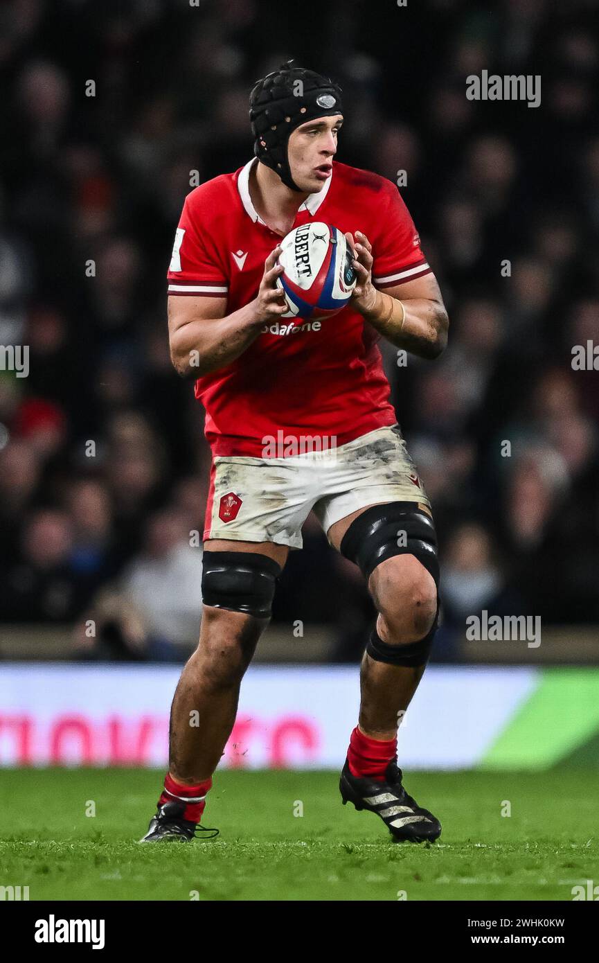 Dafydd Jenkins of Wales in action during the 2024 Guinness 6 Nations ...