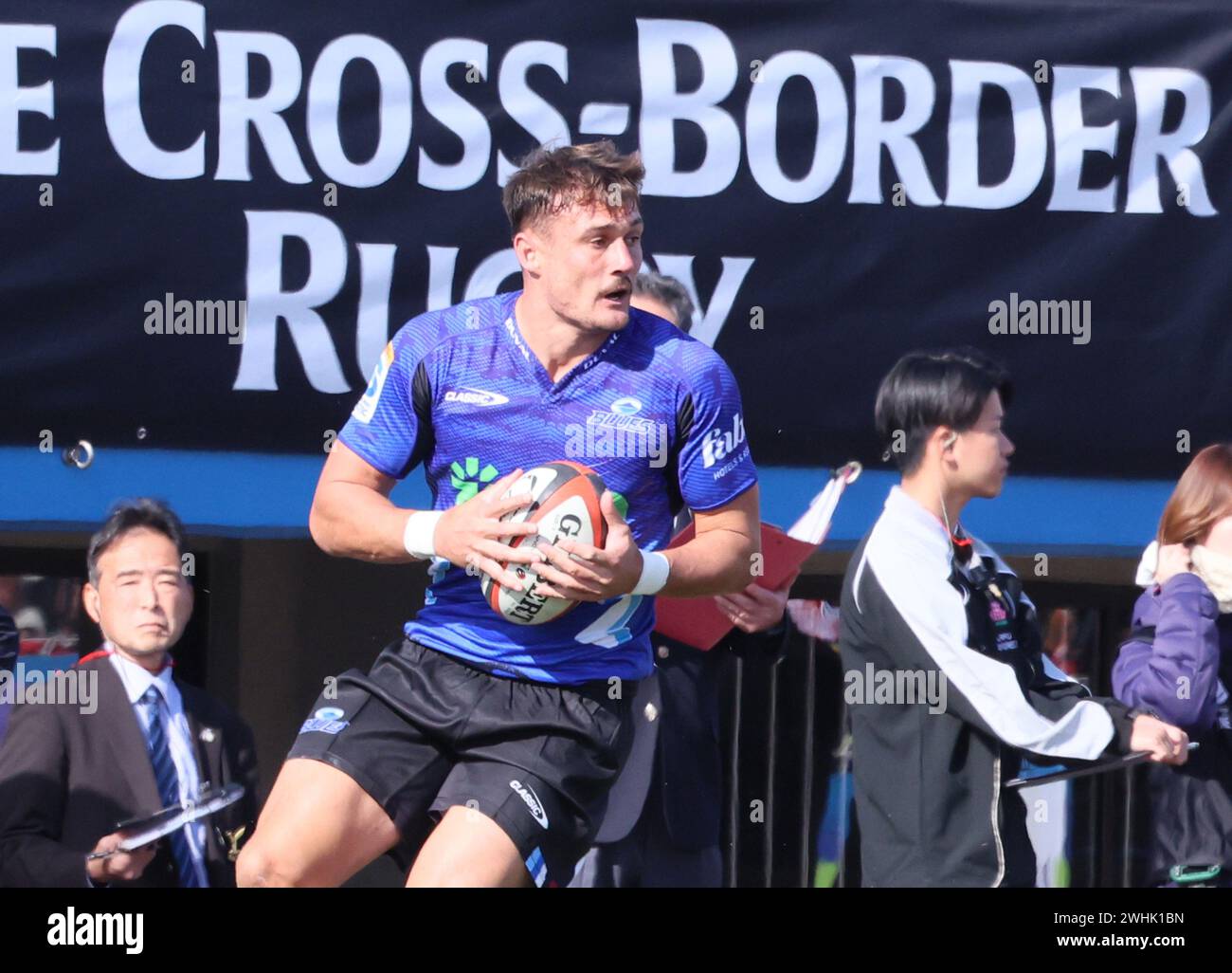 Yokohama, Japan. 10th Feb, 2024. New Zealand's Auckland Blues wing Cole ...