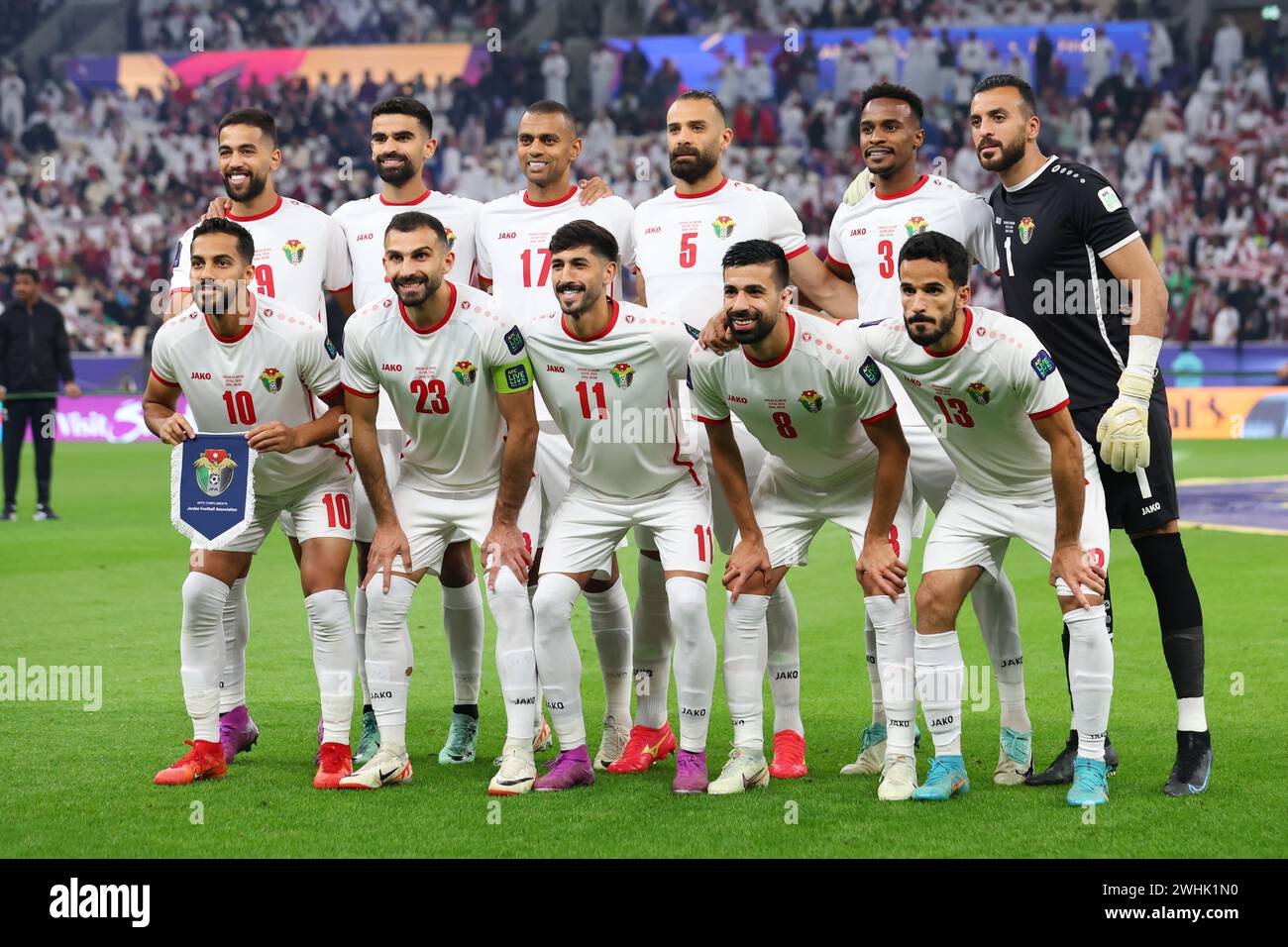 Lusail, Qatar. 10th Feb, 2024. Jordan team group line-up (JOR) Football ...