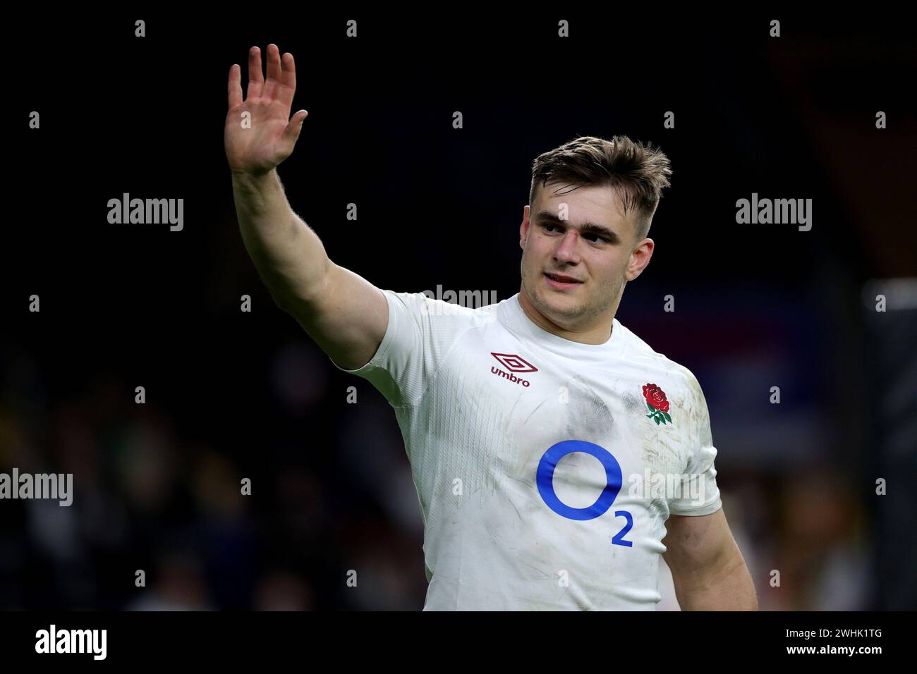London, England. 10th February, 2024. England's Theo Dan after the ...