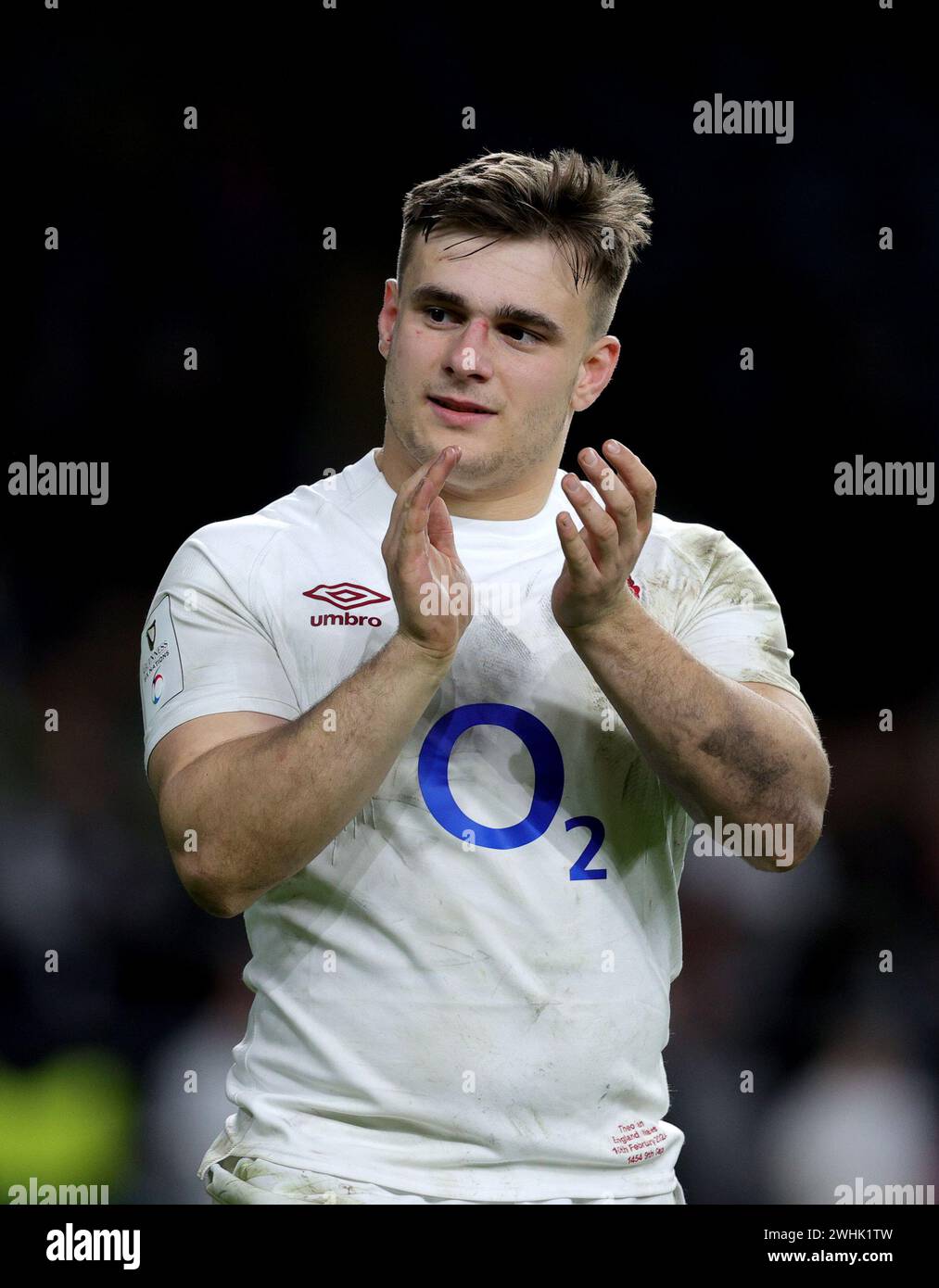 London, England. 10th February, 2024. England's Theo Dan after the ...