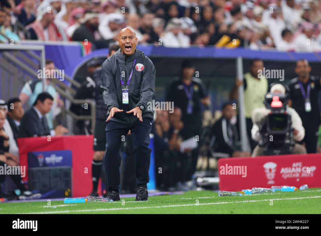 Lusail, Qatar. 10th Feb, 2024. Tintin Marquez head coach (QAT) Football ...